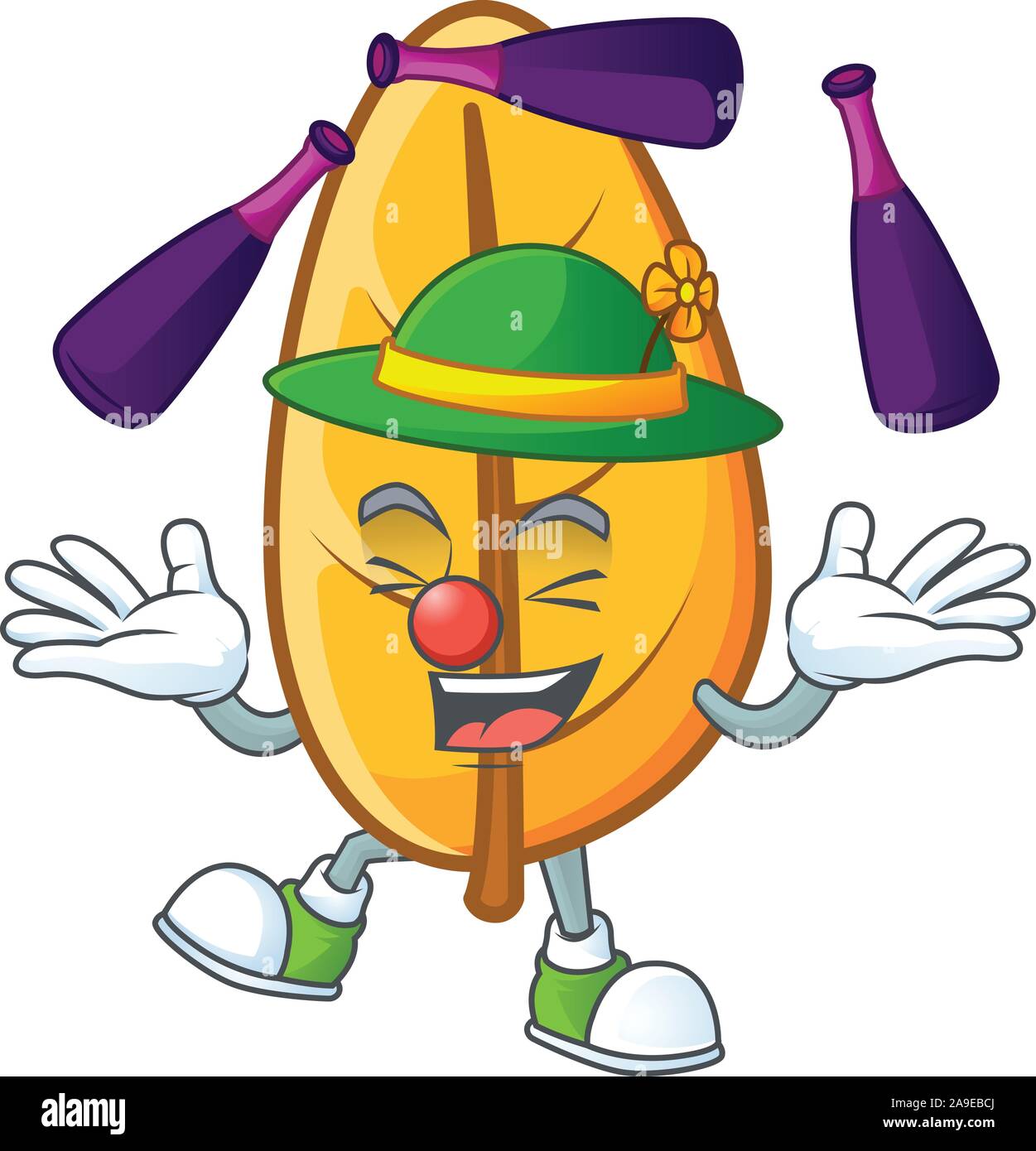 Yellow autumn leaves in with mascot juggling Stock Vector Image & Art ...