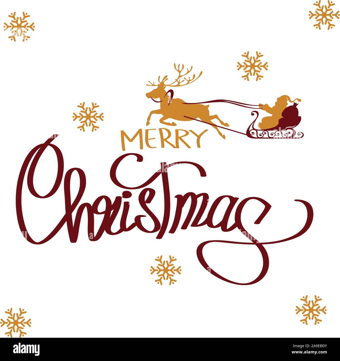 Merry christmas for wall decals, wall sticker - Vector Stock Vector ...