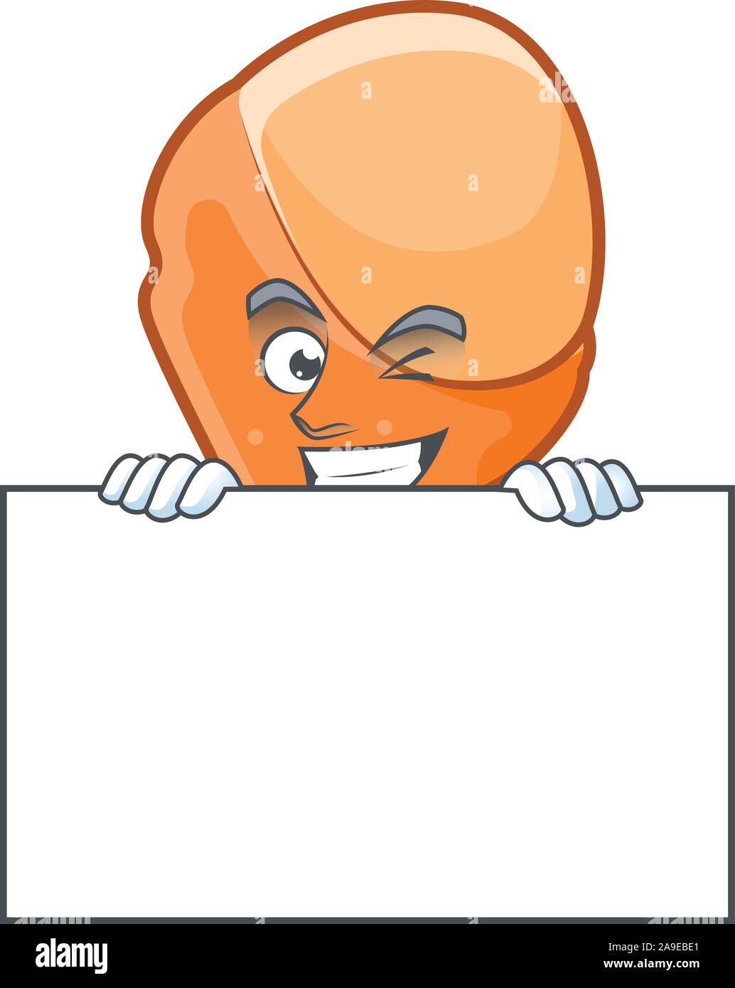 Chicken thigh cartoon with squinting with board character mascot Stock ...