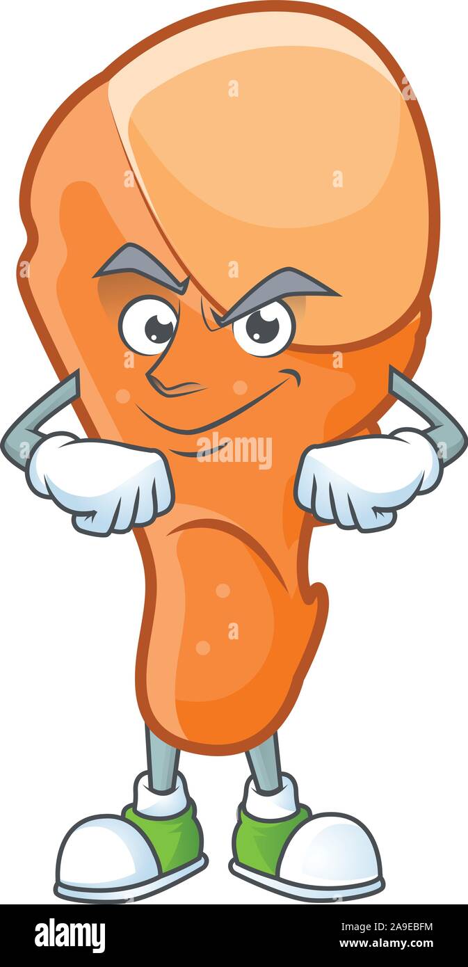 Mascot smirking in the chicken thigh cartoon Stock Vector Image & Art ...