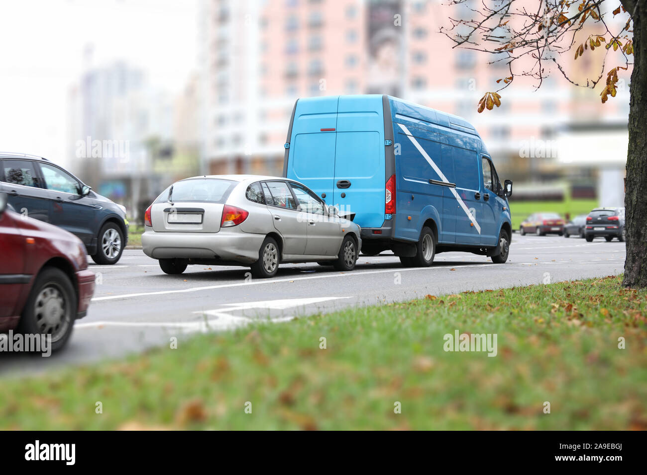 Car crash accident in city Stock Photo - Alamy