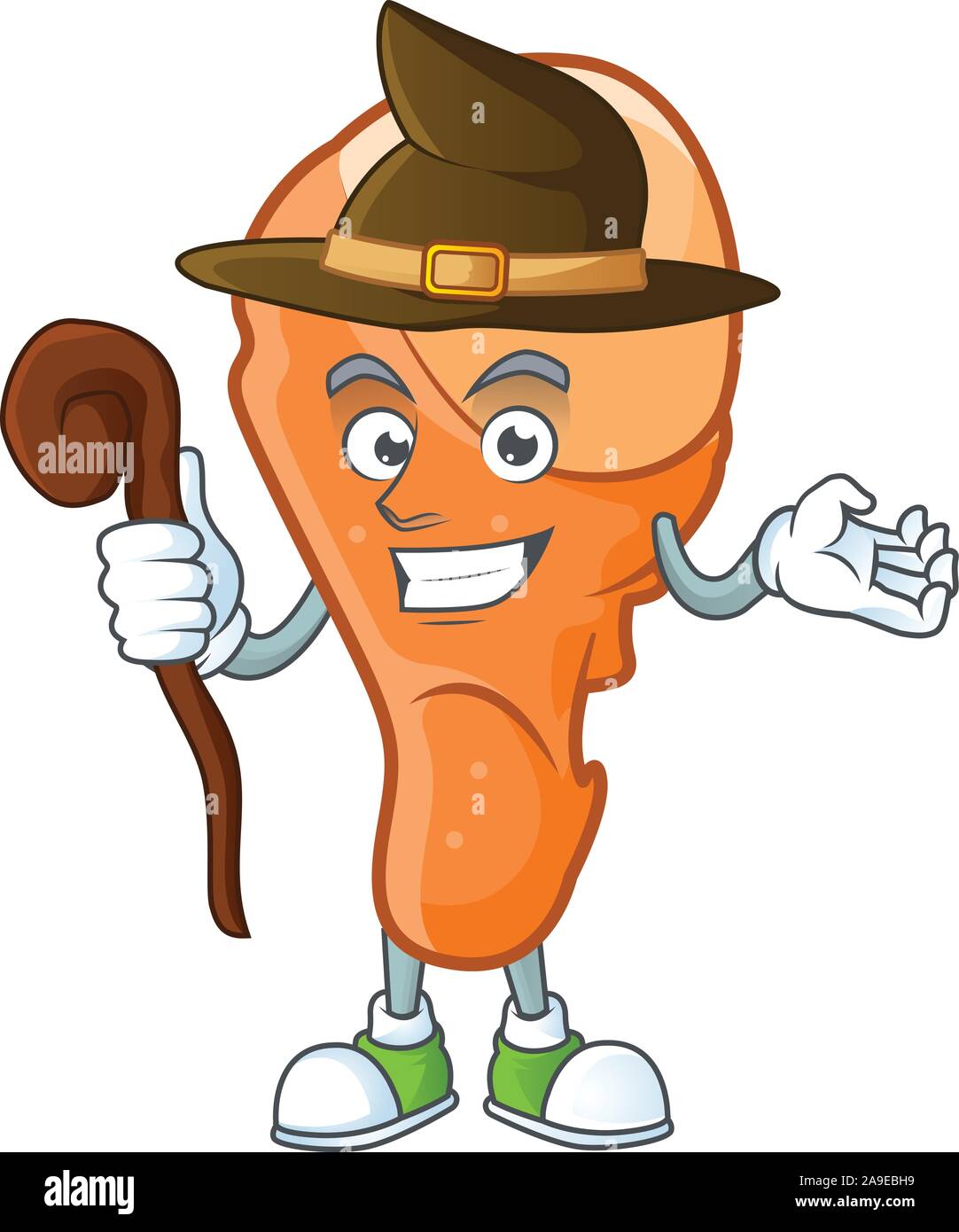 Yummy chicken thigh with witch character shape Stock Vector Image & Art ...