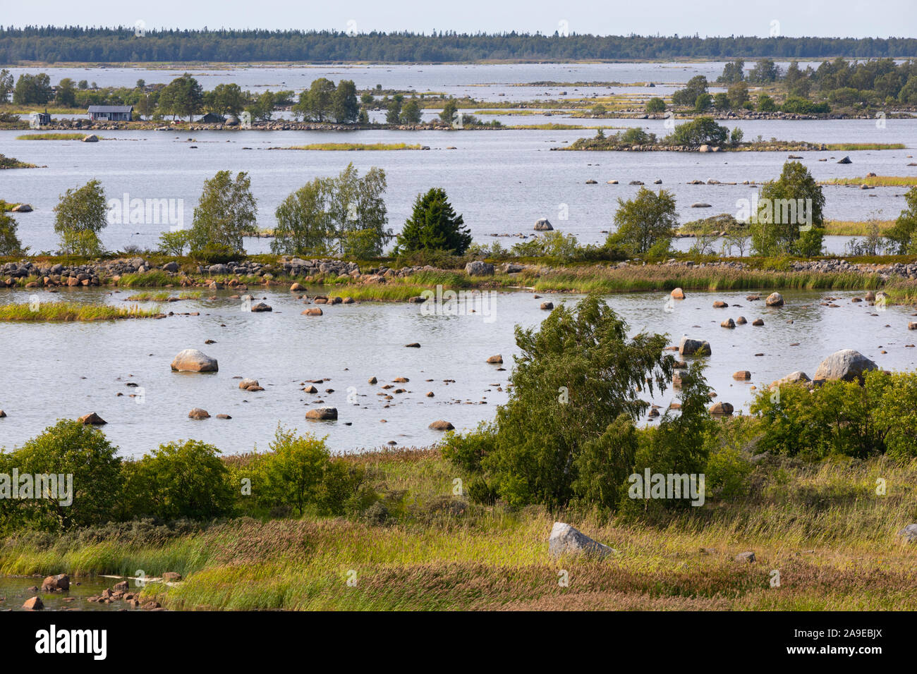 Finland, Kvarken, Björkö, Svedjehamn, coast, scenery, De Geer moraines ...