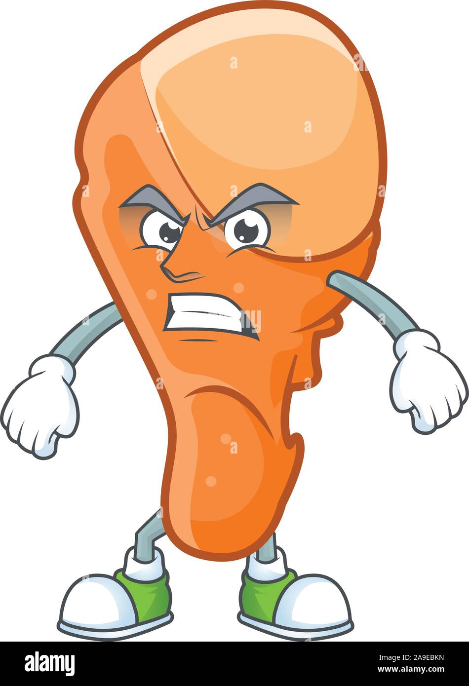 Mascot annoyed in the chicken thigh cartoon Stock Vector Image & Art ...