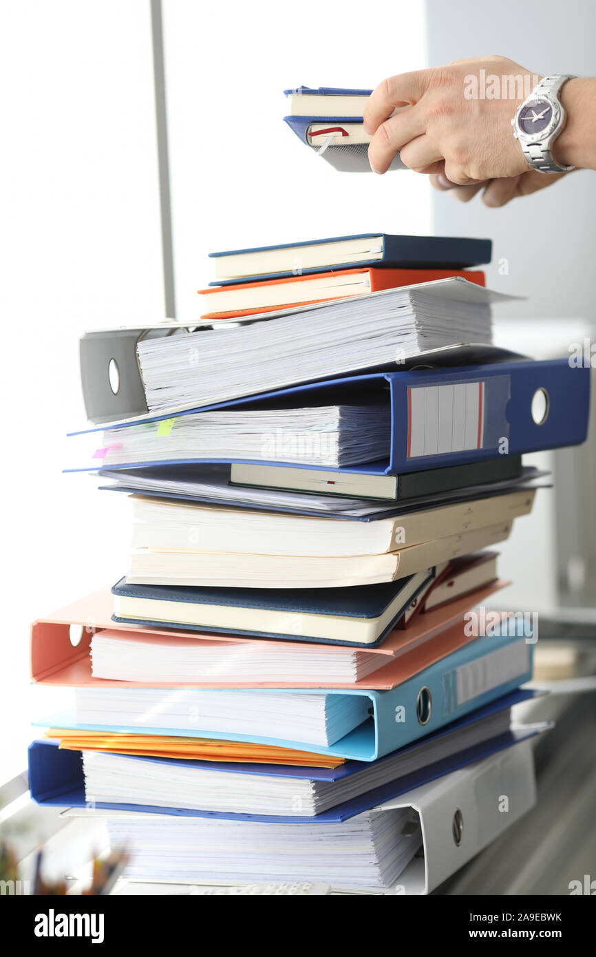 Stack of paper folders Stock Photo - Alamy