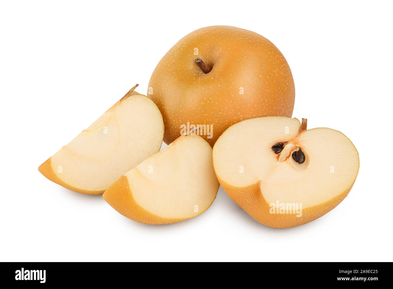 Fresh asian pear isolated on white background Stock Photo - Alamy