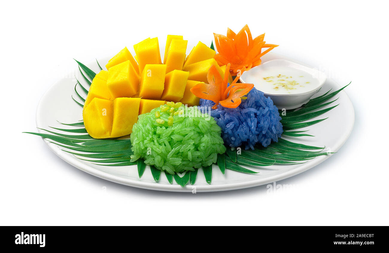 Purple sticky rice served hi-res stock photography and images - Alamy