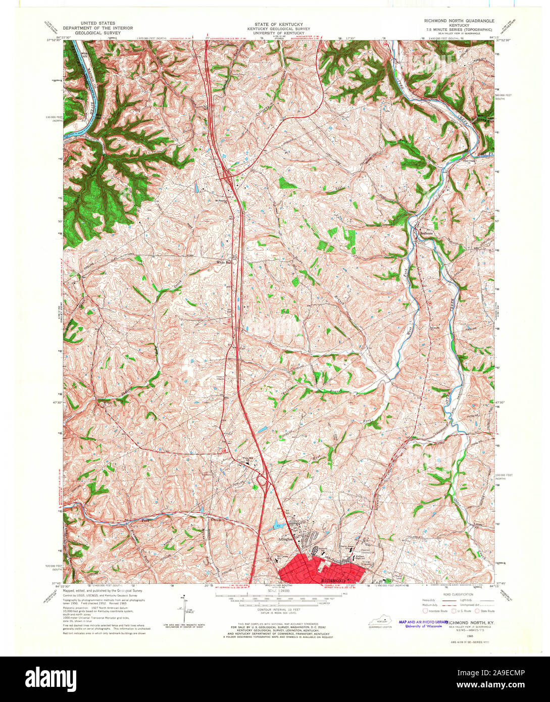 Map of richmond kentucky hi-res stock photography and images - Alamy