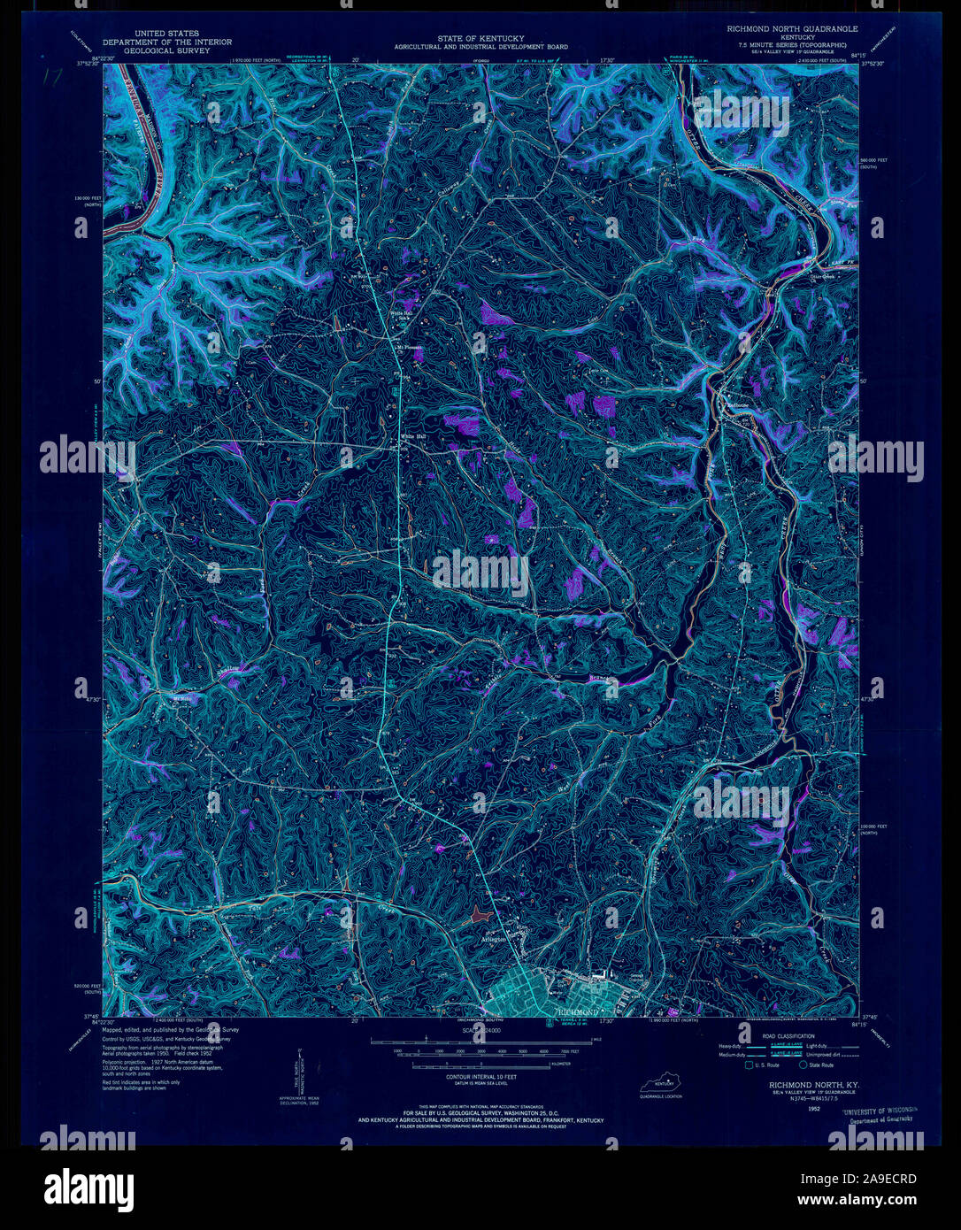 Map of richmond kentucky hi-res stock photography and images - Alamy