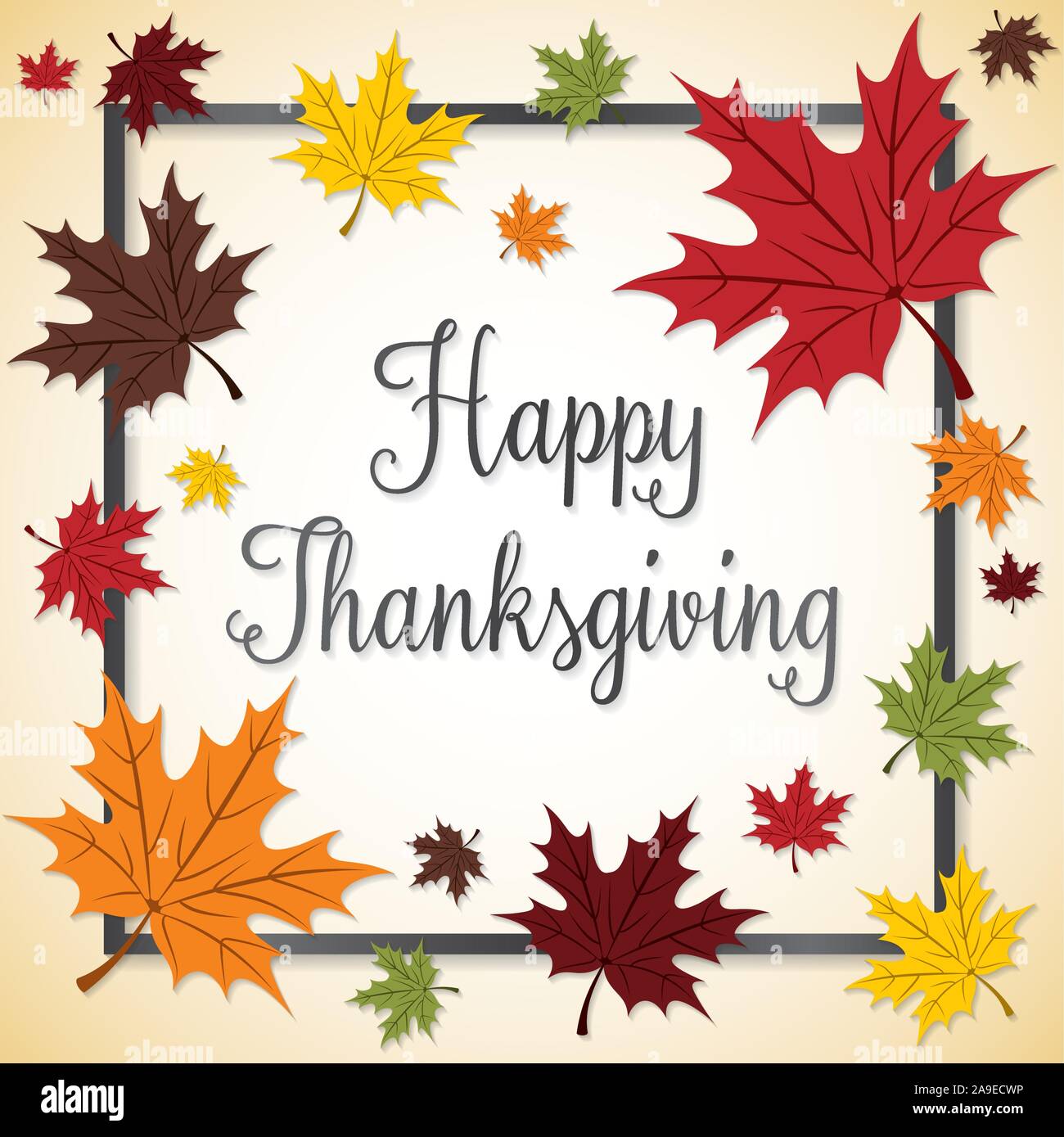 Elegant thanksgiving border Stock Vector Images - Alamy