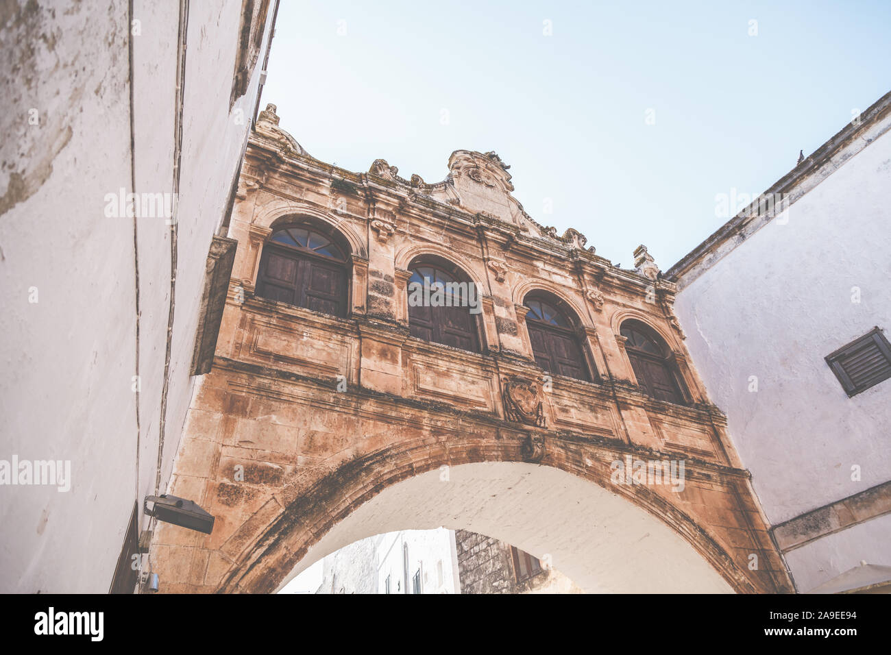 A connecting passage, a bridge between two houses in east university ...