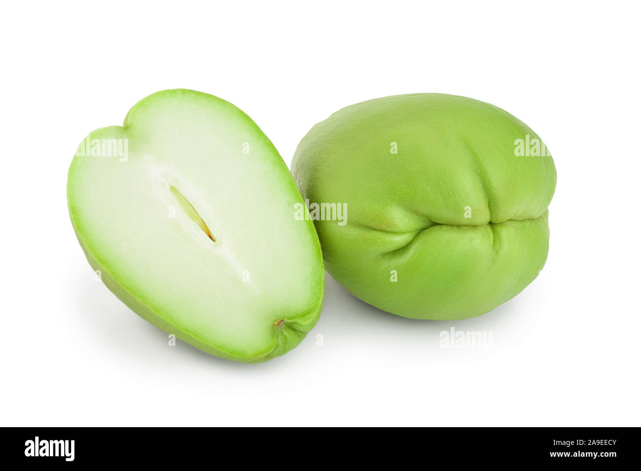fresh Chayote vegetable isolated on white background Stock Photo - Alamy