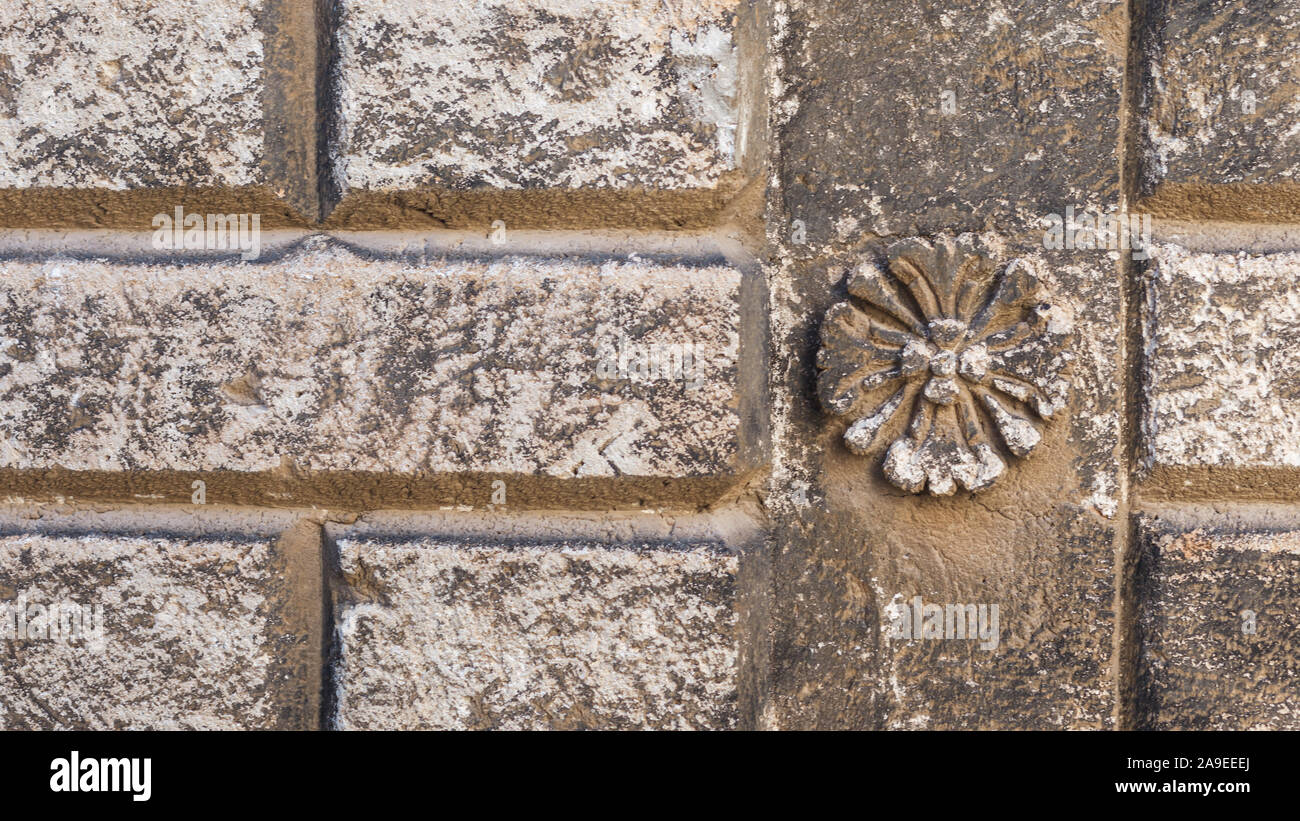 Background with a stone, small, round, flower-shaped grace note Stock ...