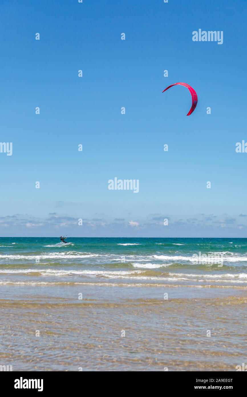 A kite surfer in action Stock Photo - Alamy