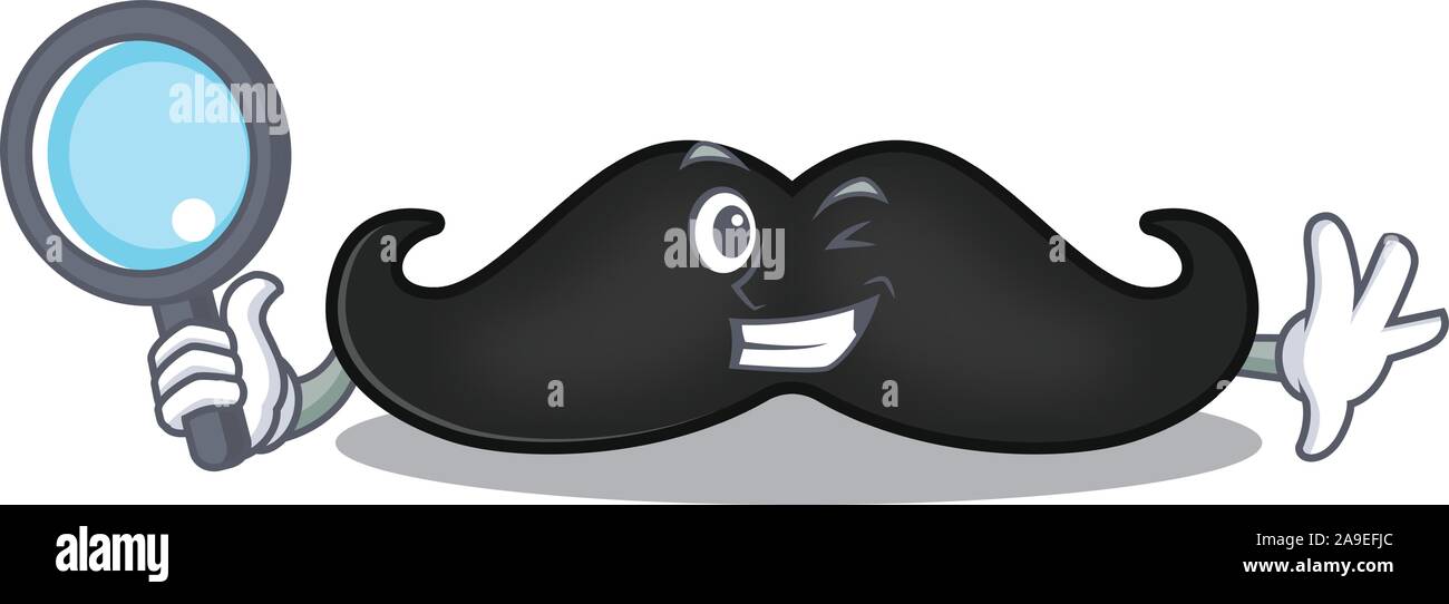 mustache mascot isolated with the detective cartoon Stock Vector Image ...