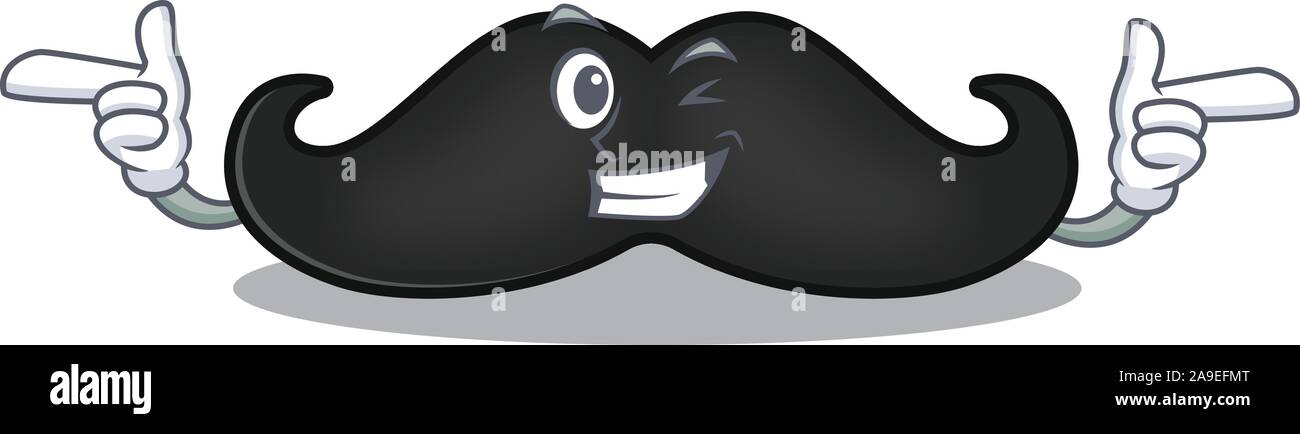 mustache mascot isolated with the wink cartoon Stock Vector Image & Art ...
