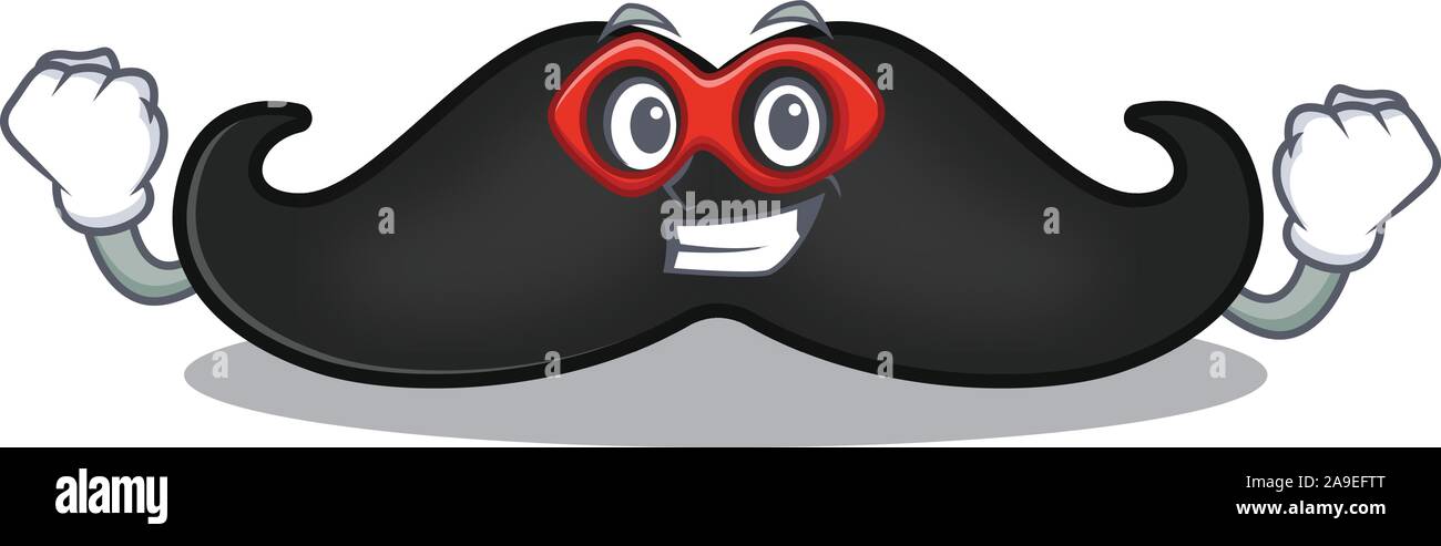 mustache mascot isolated with the super hero cartoon Stock Vector Image ...
