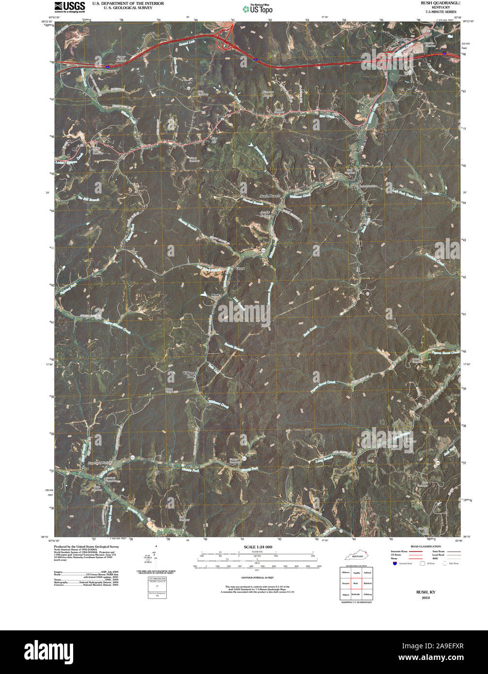 Map of rush Cut Out Stock Images & Pictures - Alamy