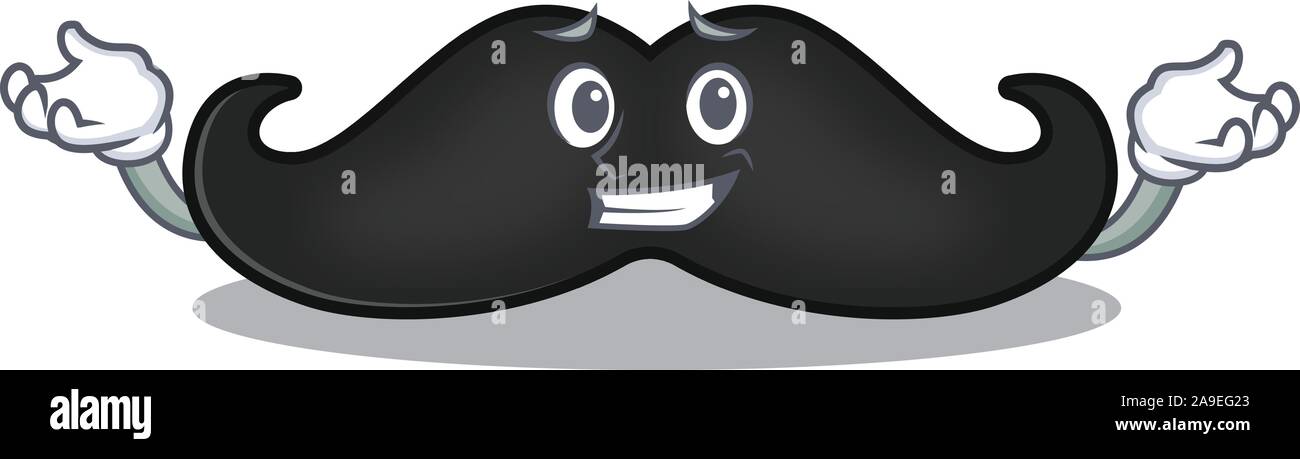 mustache mascot isolated with the grinning cartoon Stock Vector Image ...