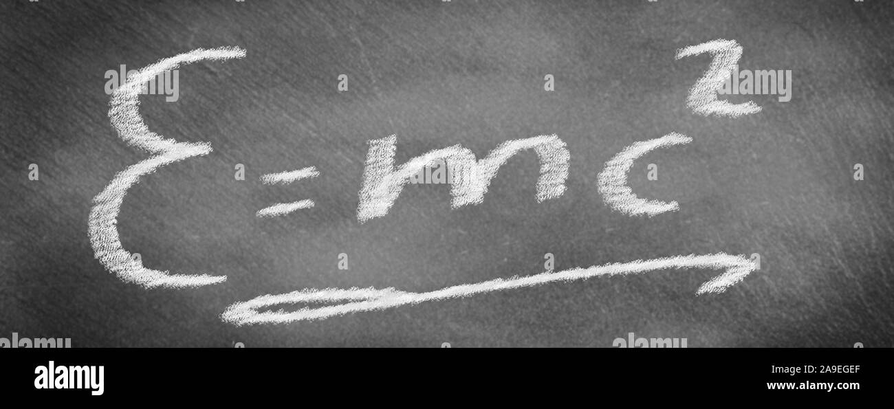Formula for the relativity principle on slate Stock Photo - Alamy