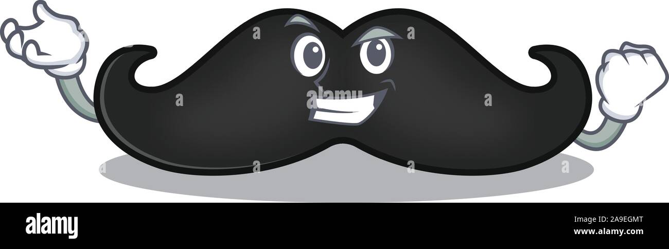 mustache mascot isolated with the successful cartoon Stock Vector Image ...