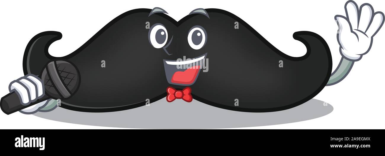singing mustache with in the cartoon shape Stock Vector Image & Art - Alamy