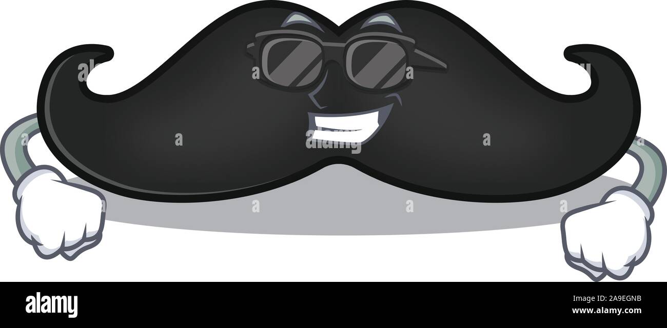 mustache mascot isolated with the super cool cartoon Stock Vector Image ...