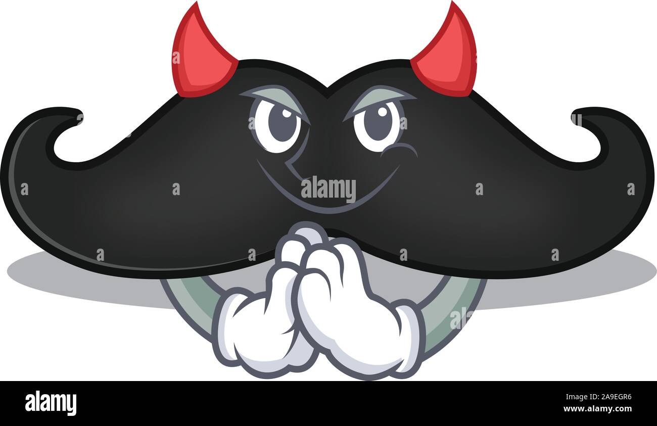 devil mustache with in the cartoon shape Stock Vector Image & Art - Alamy