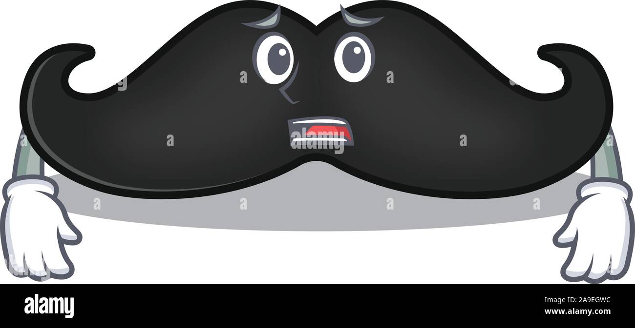 afraid mustache with in the cartoon shape Stock Vector Image & Art - Alamy