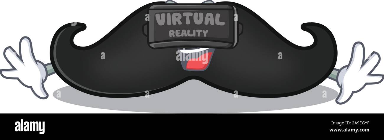 virtual reality mustache with in the cartoon shape Stock Vector Image ...