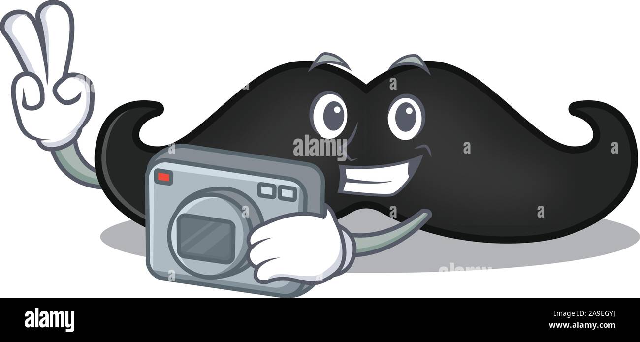 photographer mustache with in the cartoon shape Stock Vector Image ...