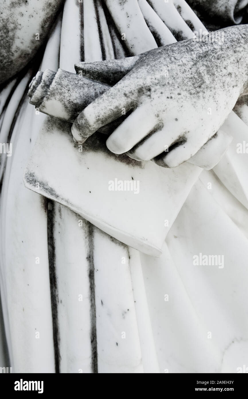 Achilleion, Corfu, hand of a Muse, Greek mythology Stock Photo - Alamy