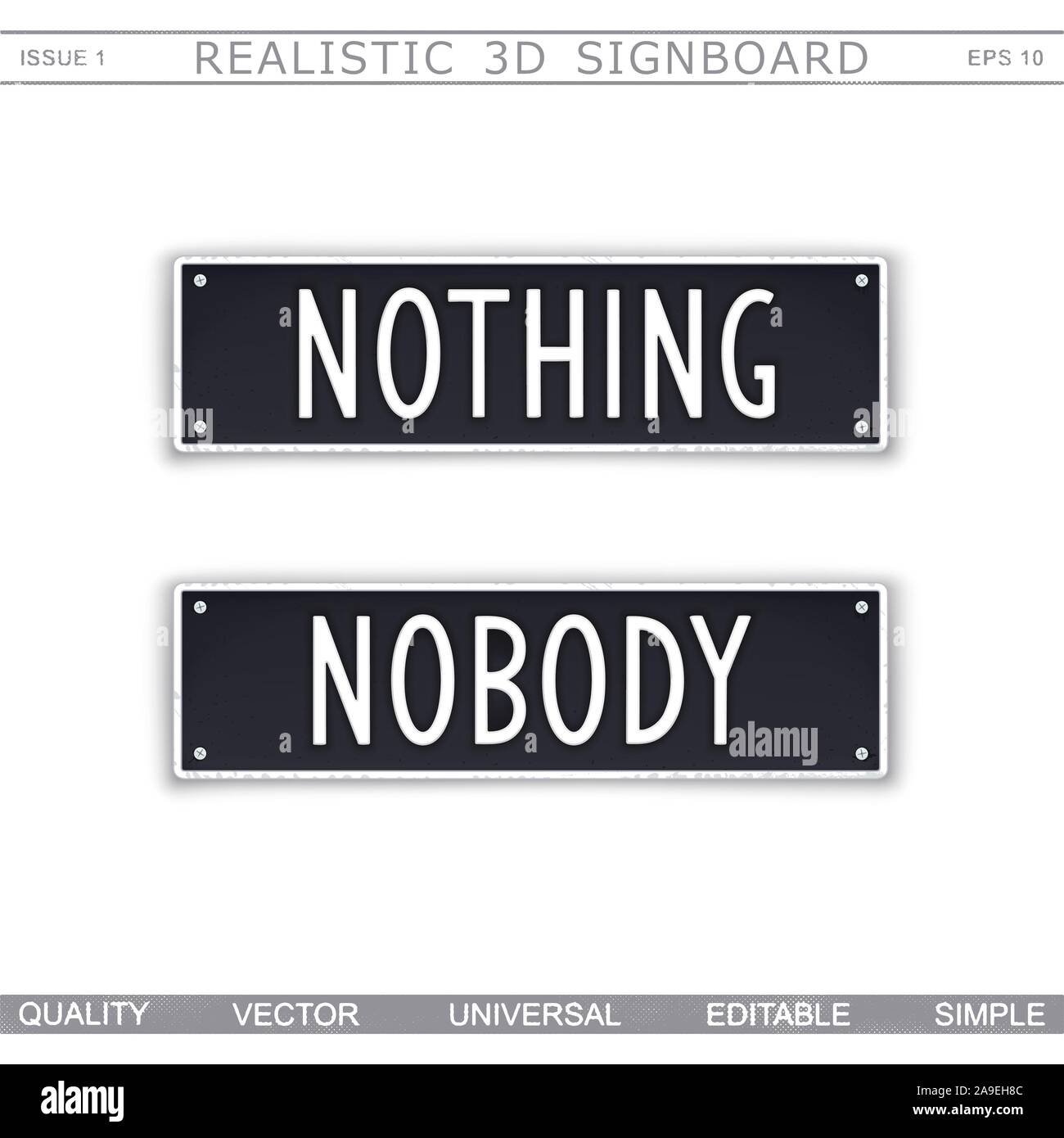 Sign Signage Plaque Stock Vector Images - Alamy