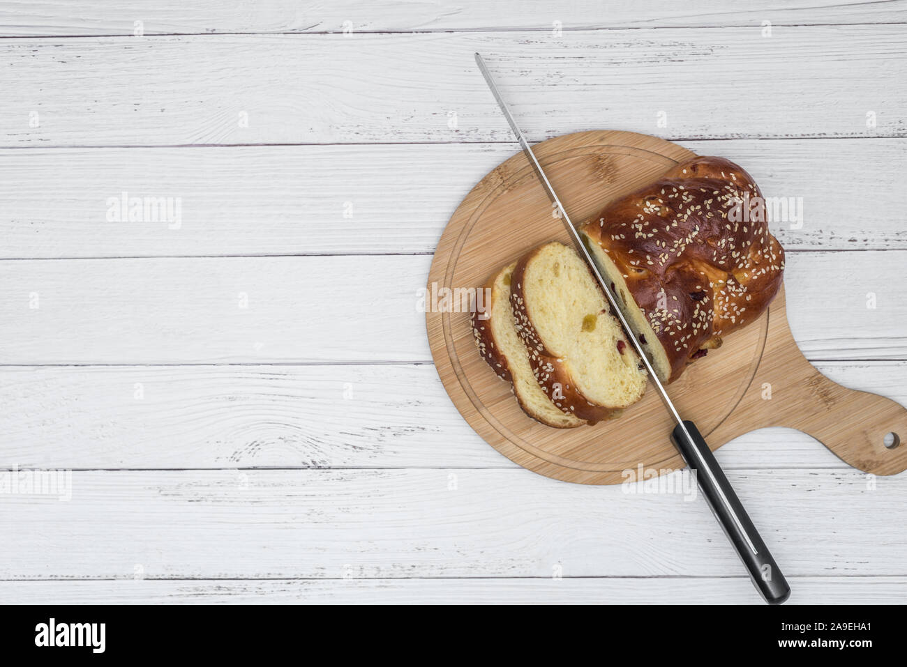 Flat lay, breakfast brunch on table Stock Photo - Alamy