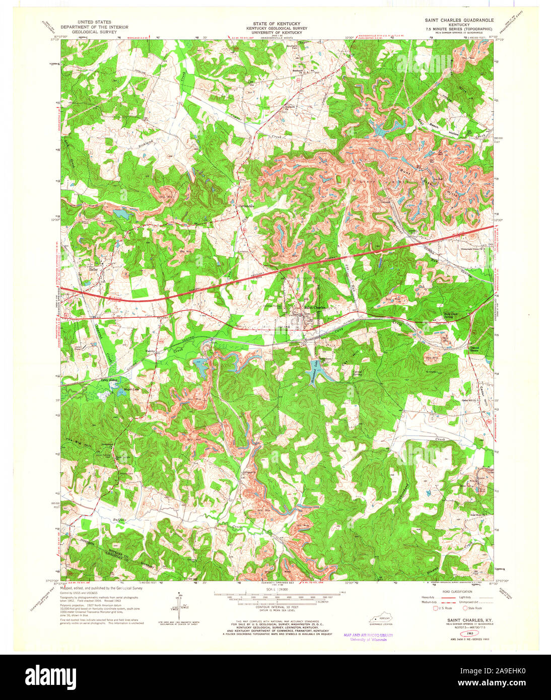 Map of saint charles hi-res stock photography and images - Alamy