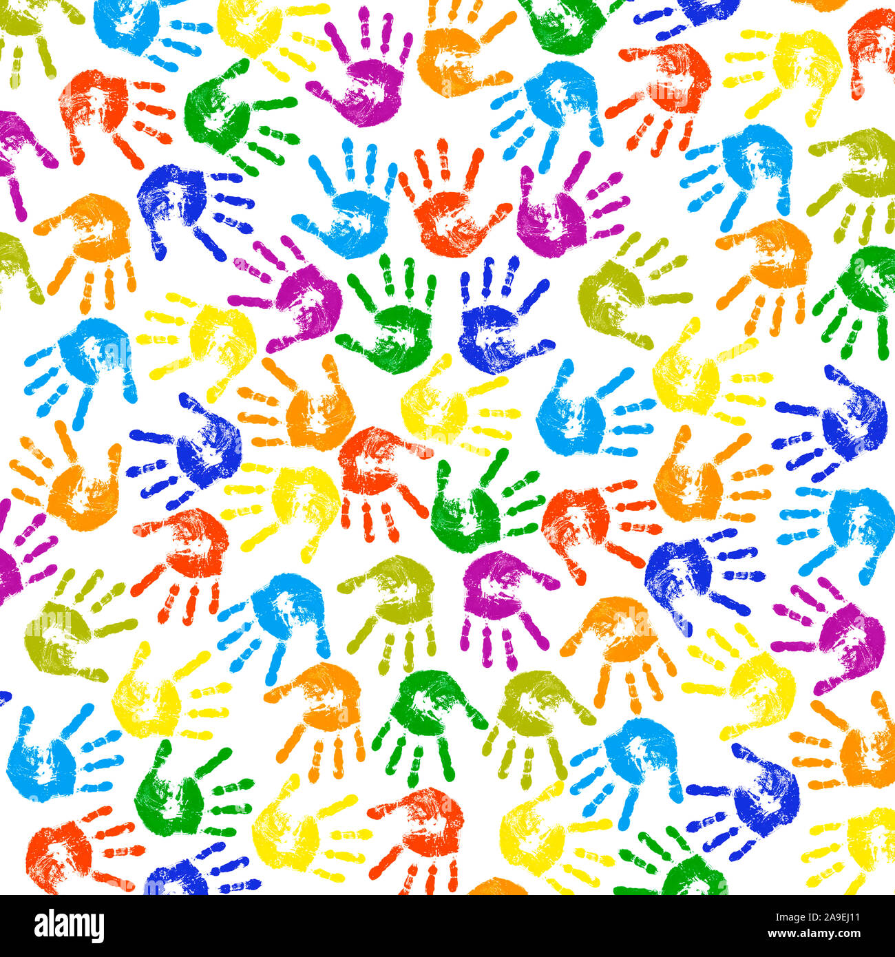 Multicoloured hand prints hi-res stock photography and images - Alamy