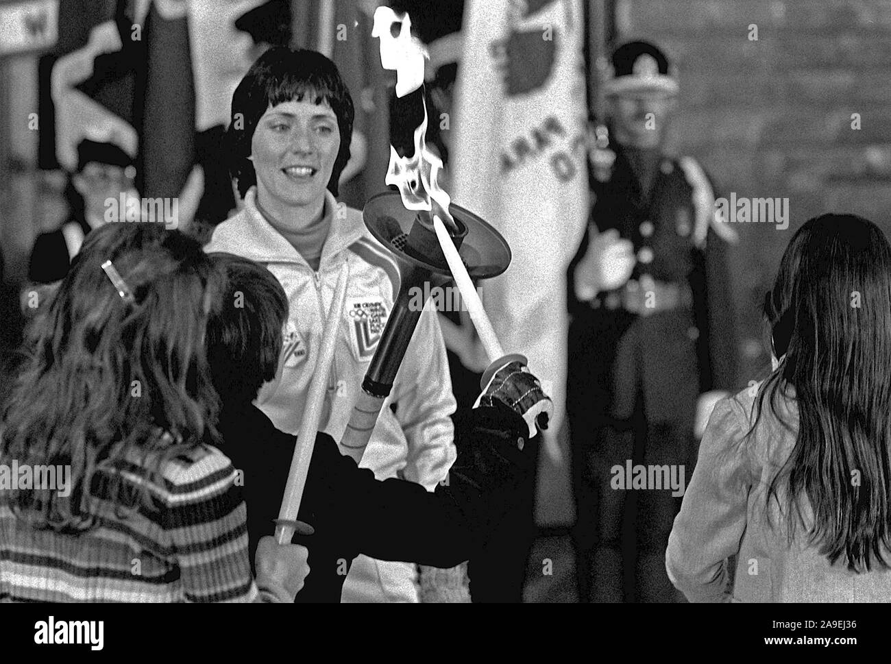 1980 olympic torch bearer hi-res stock photography and images - Alamy