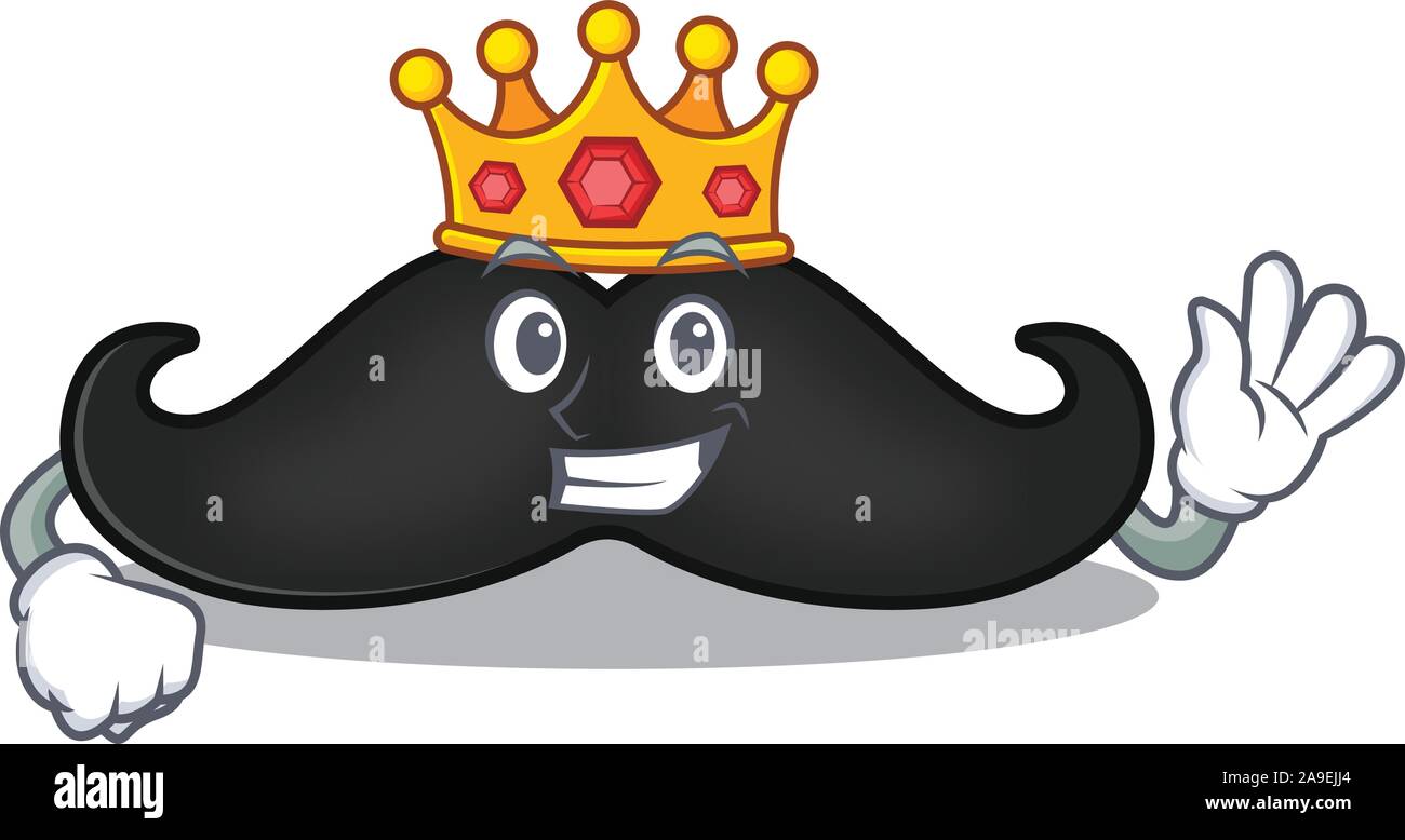 Smiling king face mustache with on cartoon Stock Vector Image & Art - Alamy