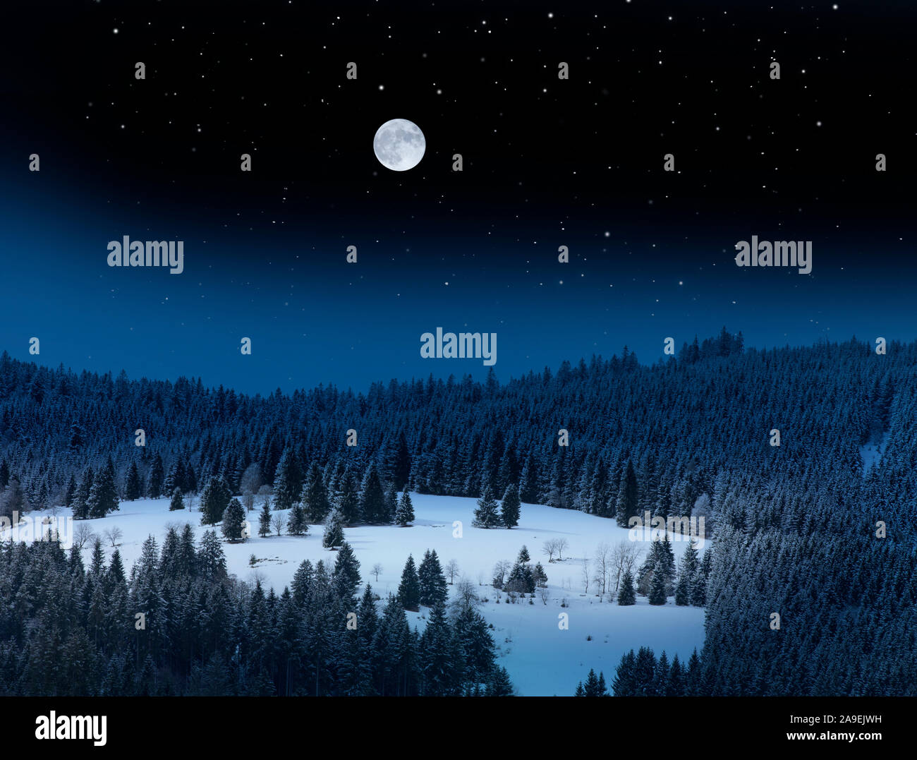 Night nighttime moon moonlight firmament hi-res stock photography and ...