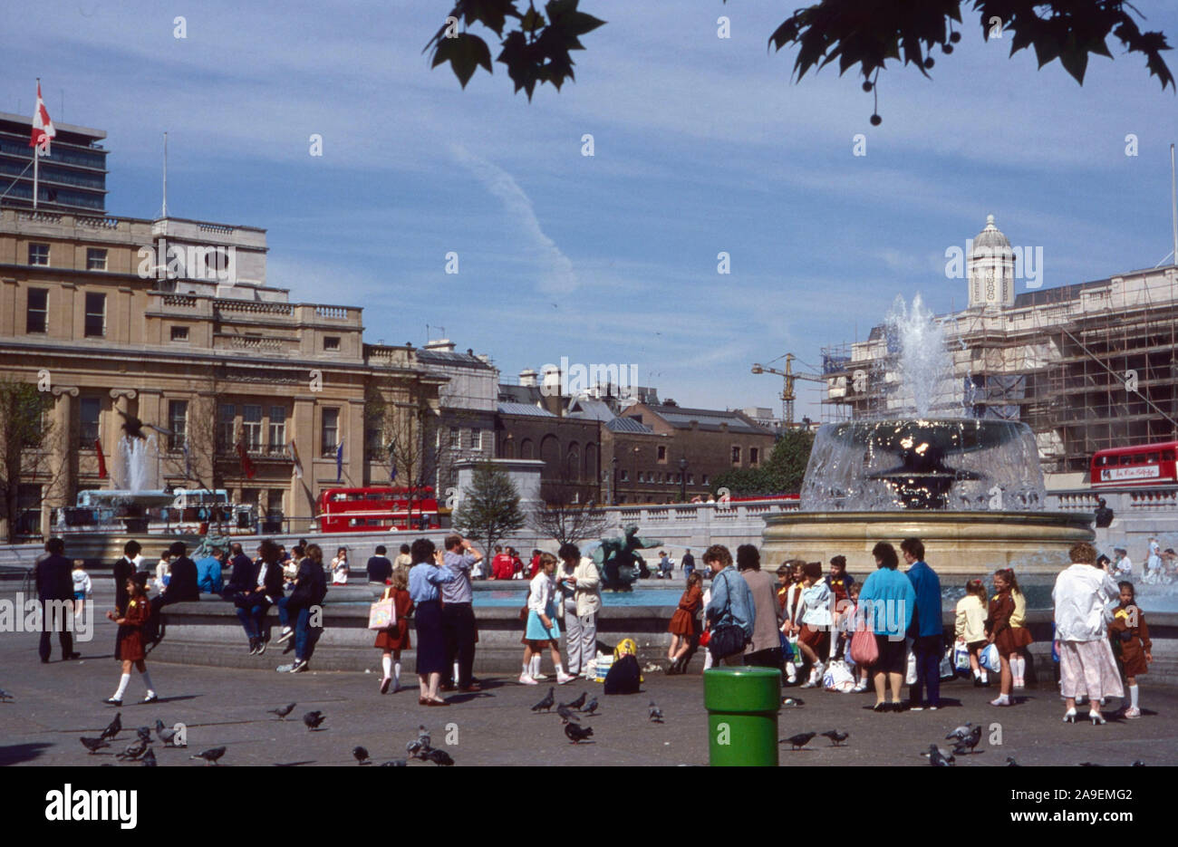 1990 Trafalgar Square, London, UK Stock Photo - Alamy