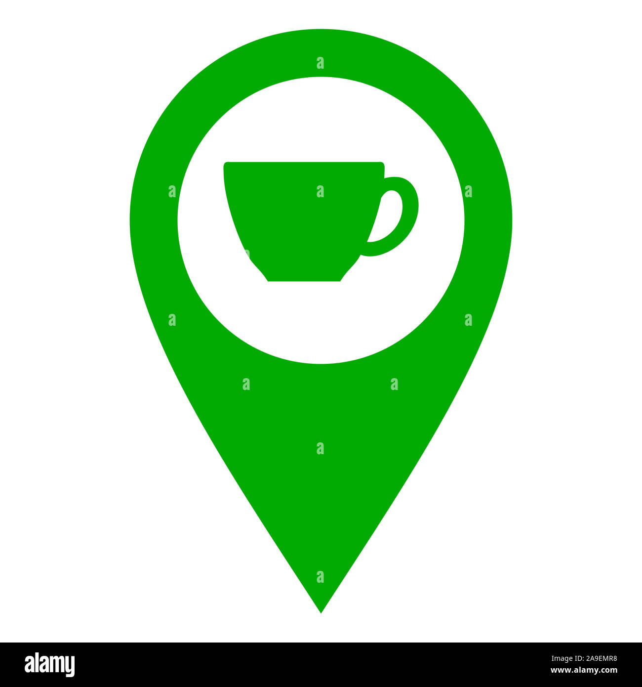 Green cafe restaurant location icon hi-res stock photography and images ...