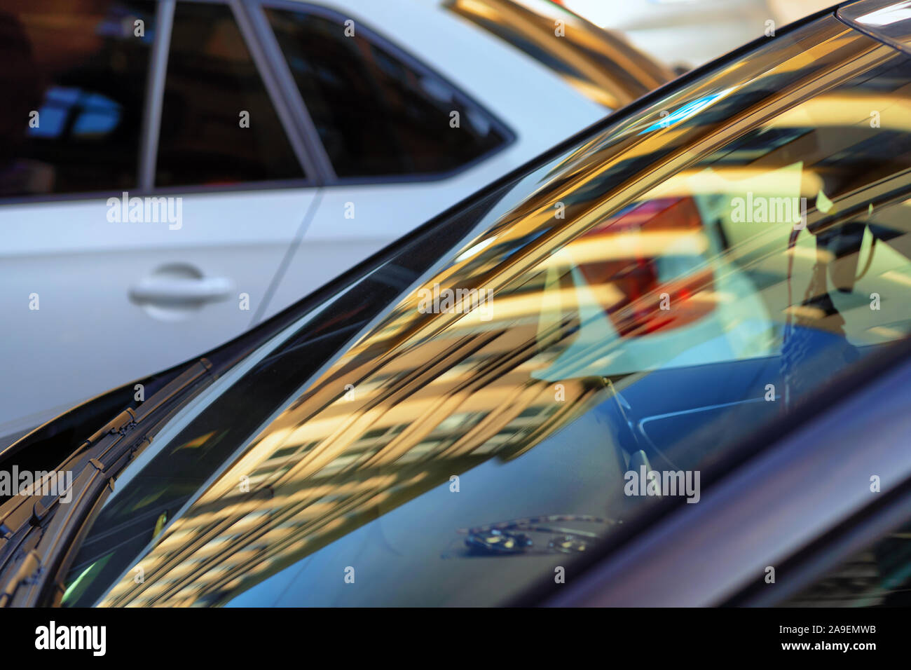 Buildings reflection in car window hi-res stock photography and images ...