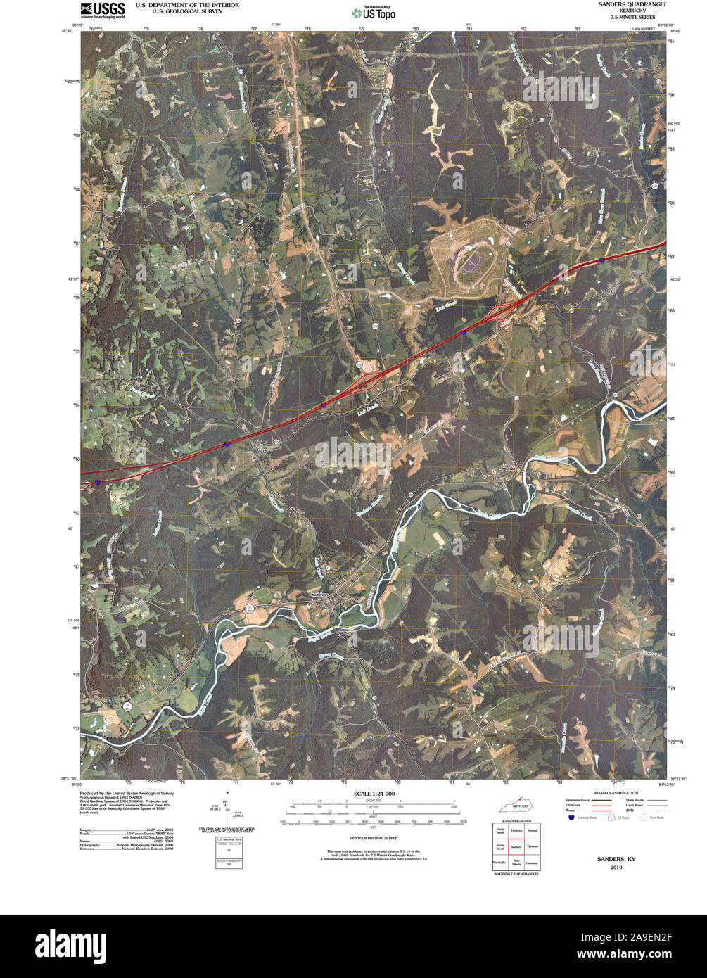 Map of sanders hi-res stock photography and images - Alamy