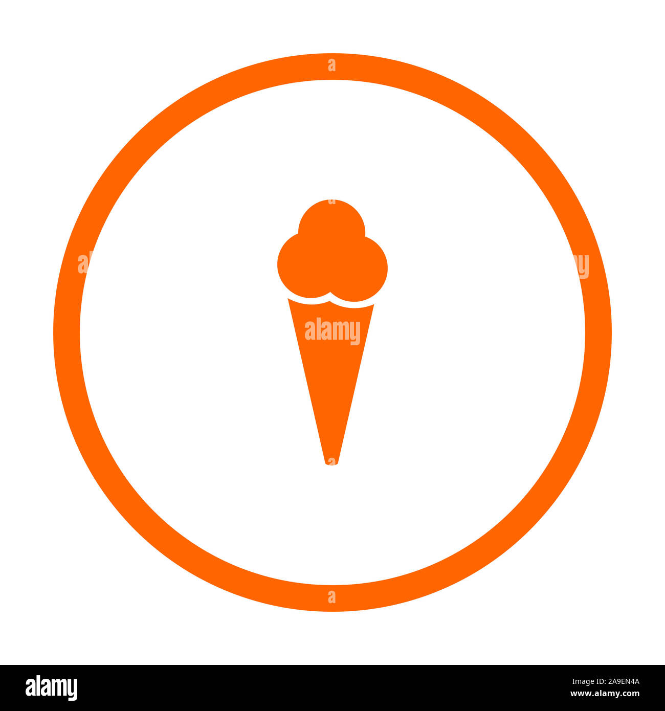 Ice cream and circle Stock Photo - Alamy
