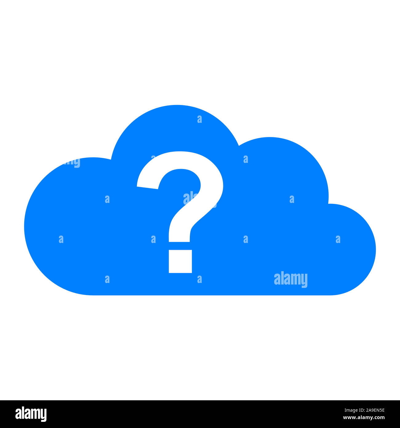 Question mark and cloud Stock Photo - Alamy