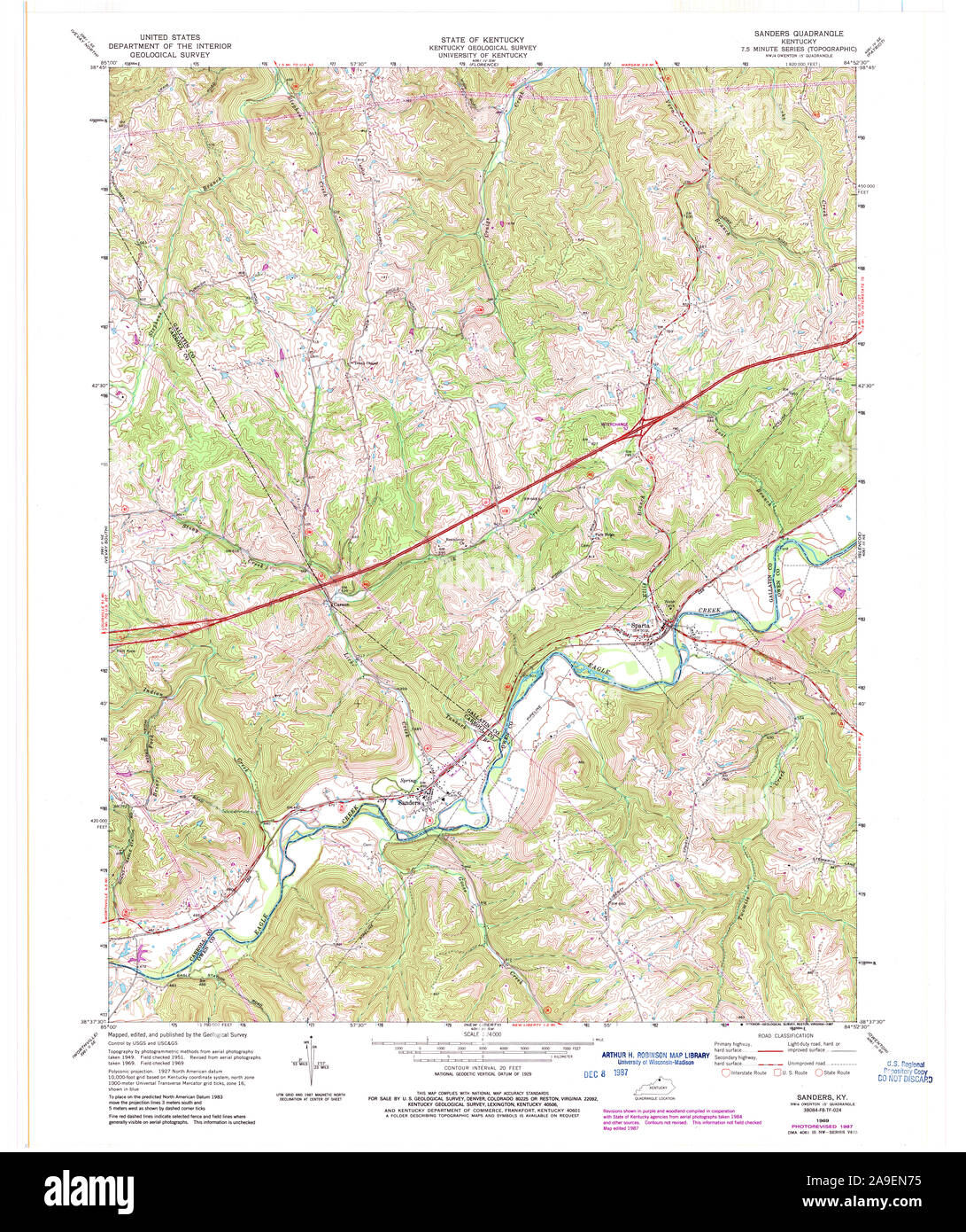 Map of sanders hi-res stock photography and images - Alamy