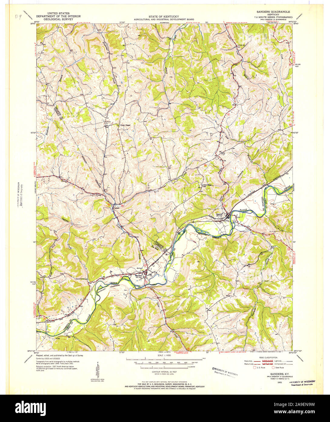 Map of sanders hi-res stock photography and images - Alamy