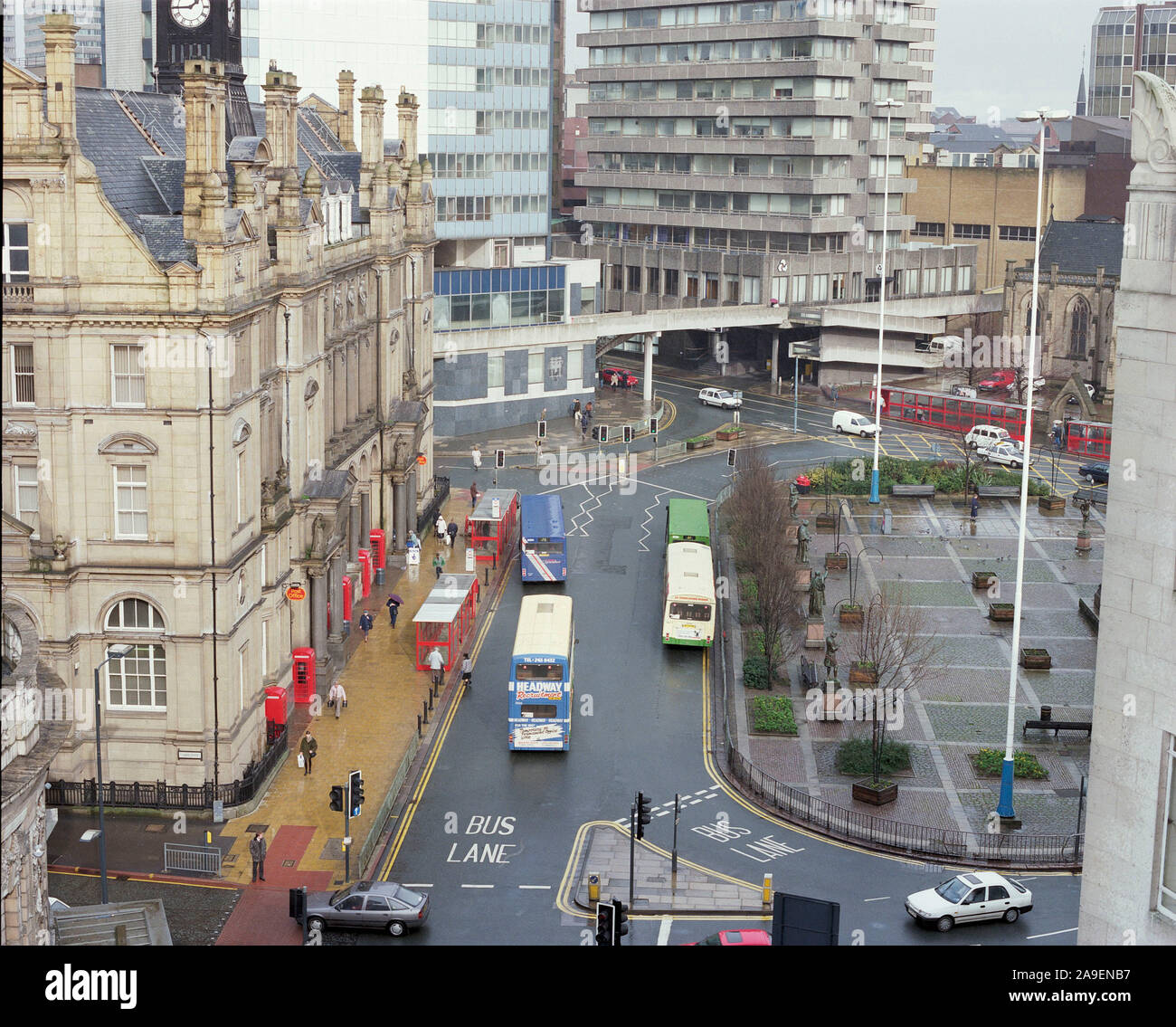 1995 Leeds City Centre, West Yorkshire, Northern England, UK Stock ...