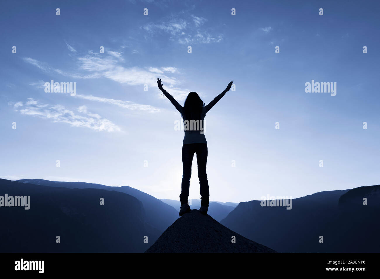 Conquering the mountain climb hi-res stock photography and images - Alamy