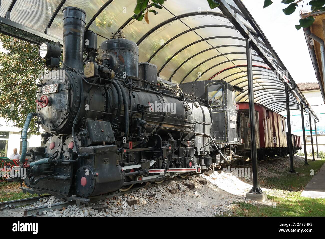 Narrow gauge steam train in Travnik, Bosnia and Herzegovina Stock Photo ...
